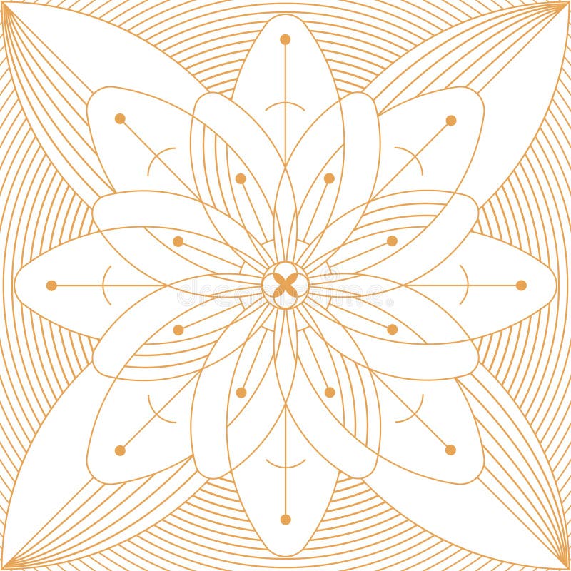 Geometric Minimalistic Artwork Poster with Shape Lotus Symbol. Stock ...