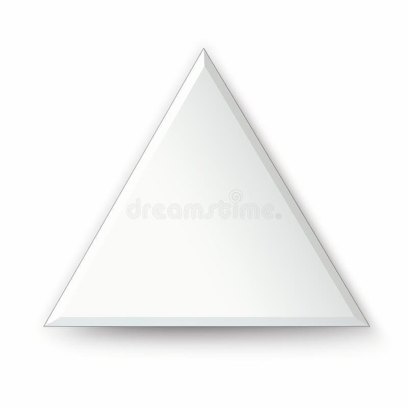 Geometric Mirror Art: Triangular Shape on White Background Stock ...