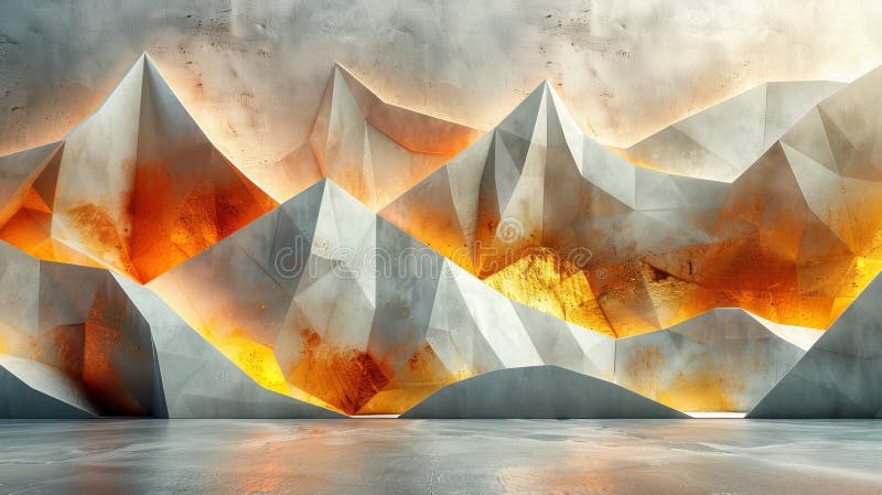 A Geometric Model of Paper Gold in Modern Art Design with an Abstract ...