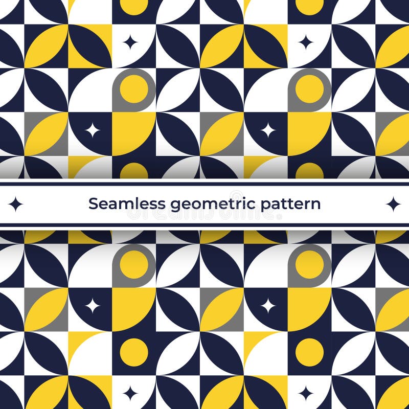 Geometric Modern Pattern Seamless with Abstract Colors Circles Diamonds ...