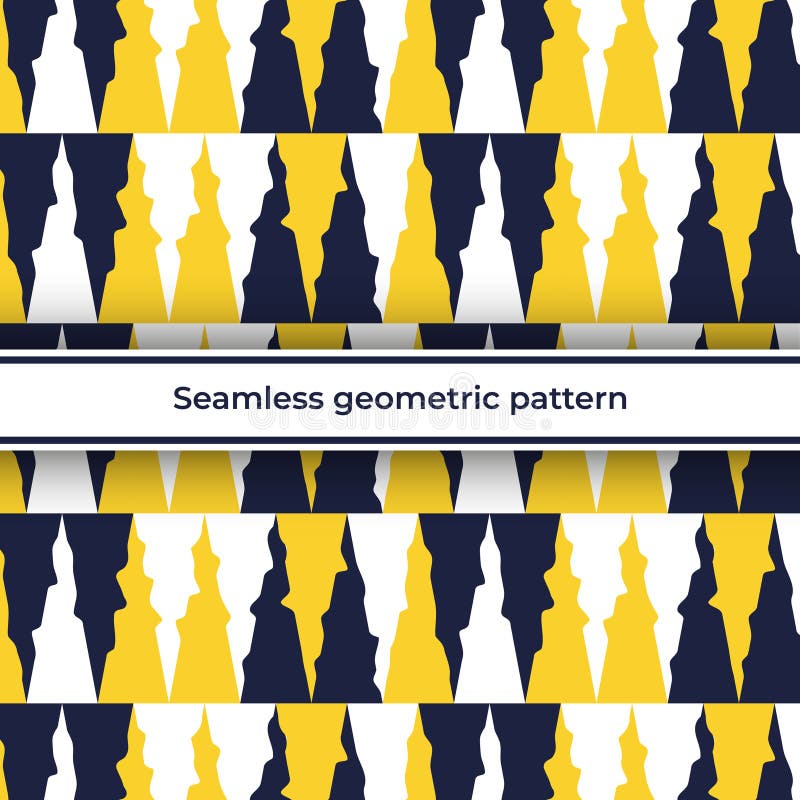 Geometric Modern Pattern Seamless with Elongated Abstract Triangular ...