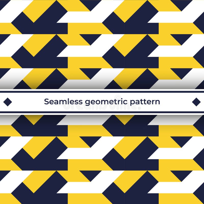 Geometric Modern Seamless Pattern with Straight Triangle Shapes Yellow ...