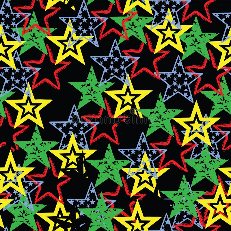 Set of 4 Modern Stars Backgrounds Stock Illustration - Illustration of ...