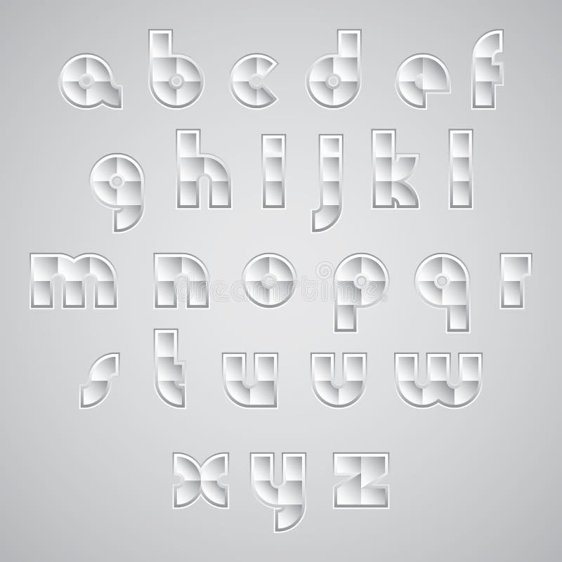 Geometric Modern Style Digital Letters Alphabet Made with Square Stock ...