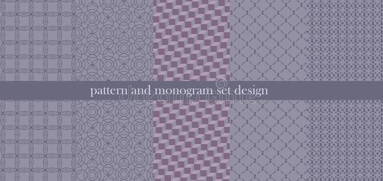Geometric and Monogram Seamless Patterns.vector Geometric Seamless ...