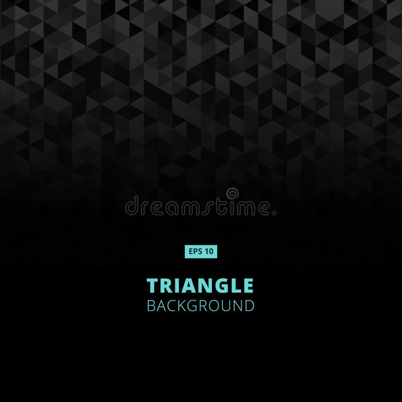 Geometric Mosaic Pattern from Black Triangle Texture, Abstract V Stock ...