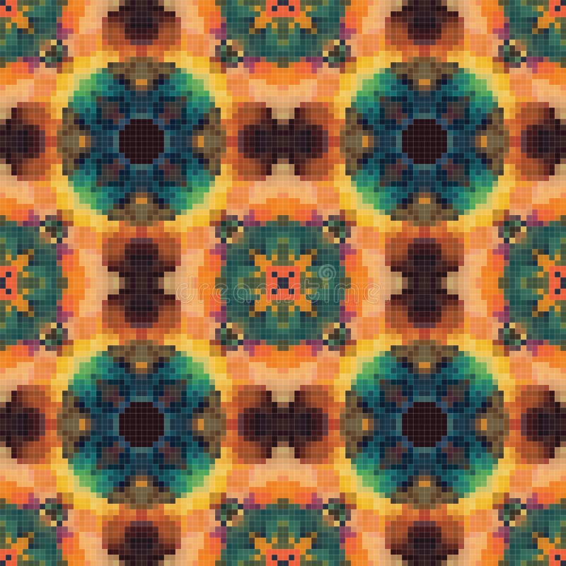 Geometric Mosaic Seamless Pattern Design, Repeat Textile Design ...