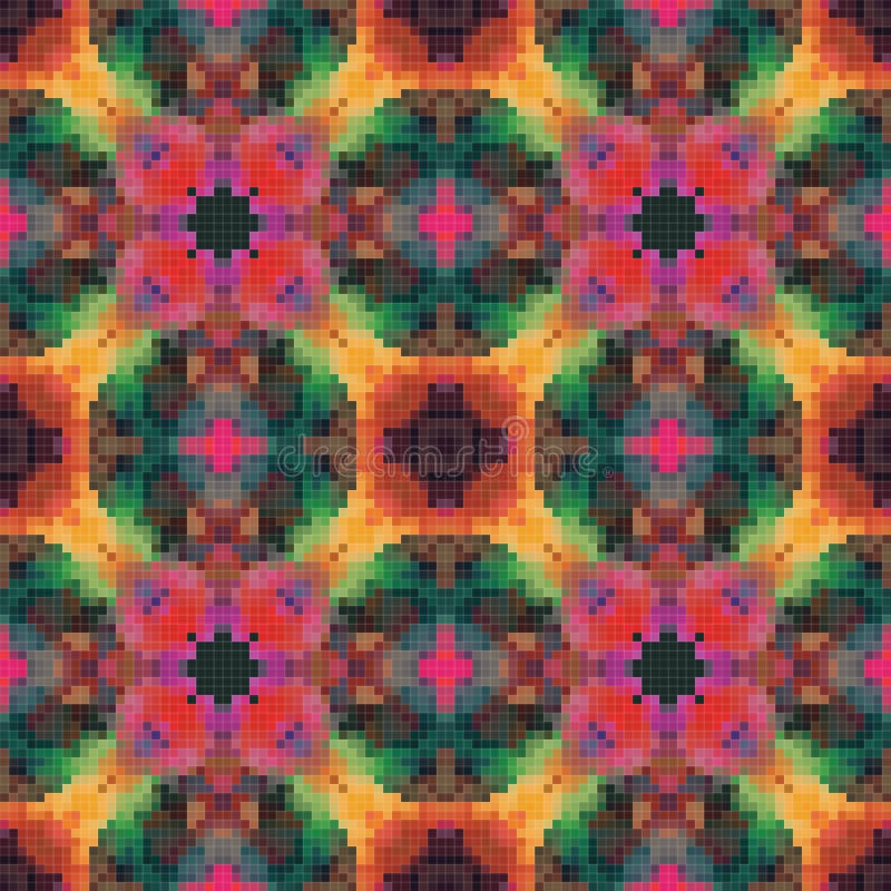 Geometric Mosaic Seamless Pattern Design, Repeat Textile Design ...