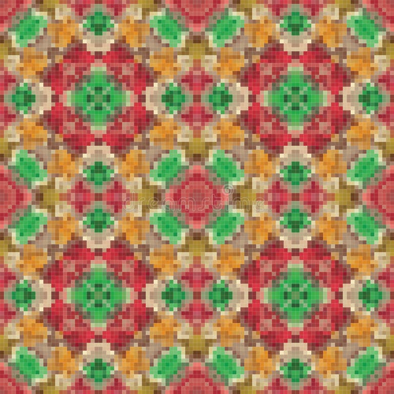 Geometric Mosaic Seamless Pattern Design, Repeat Textile Design ...
