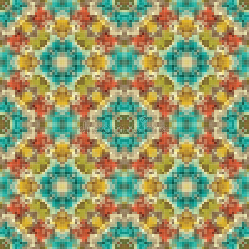 Geometric Mosaic Seamless Pattern Design, Repeat Textile Design ...