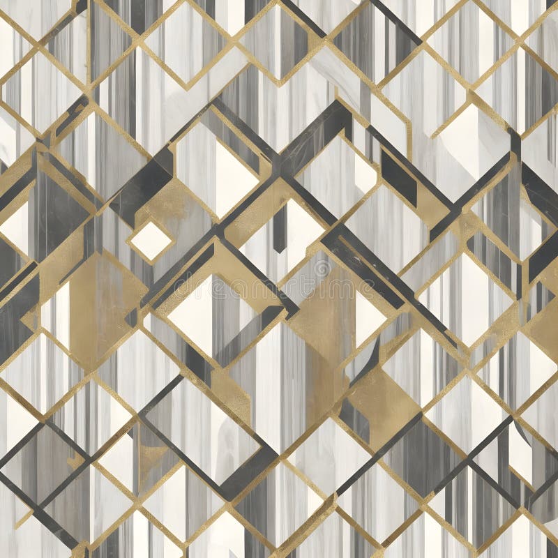 Geometric Mosaic Tile with Marble Texture Seamless Pattern, Generated ...