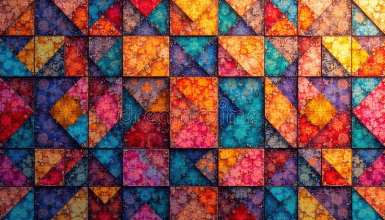 Geometric Mosaic Tile Pattern, Continuous Repeat , Bold, Design ...