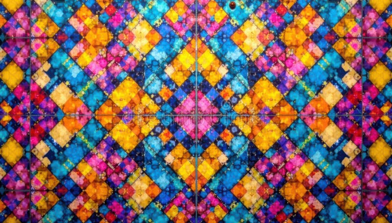 Geometric Mosaic Tile Pattern, Continuous Repeat , Structure, Digital ...