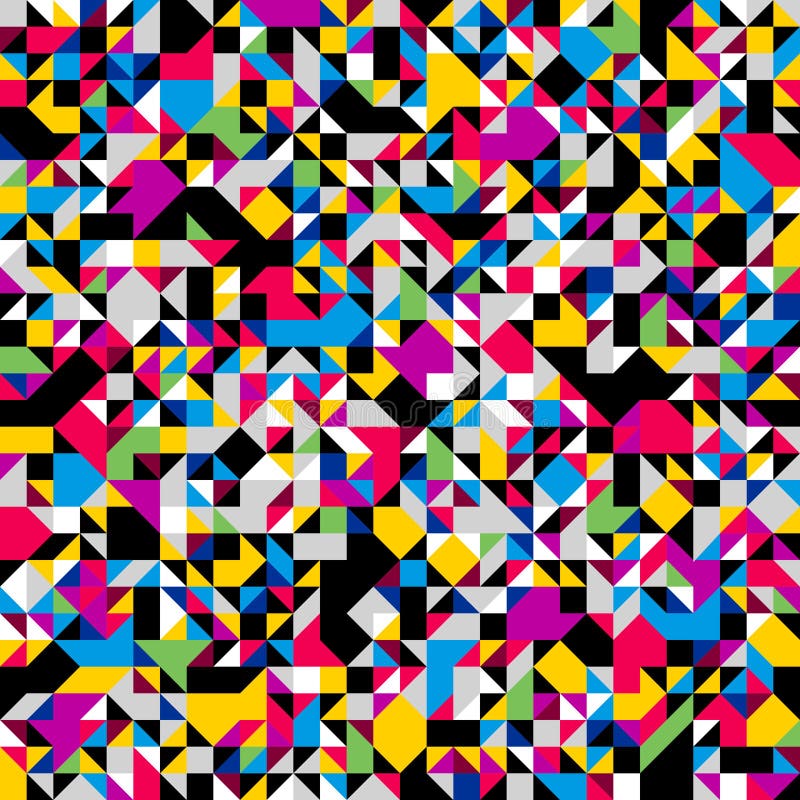 Chaotic Abstract Colorful Grid Concept on Dark Background . Futuristic ...