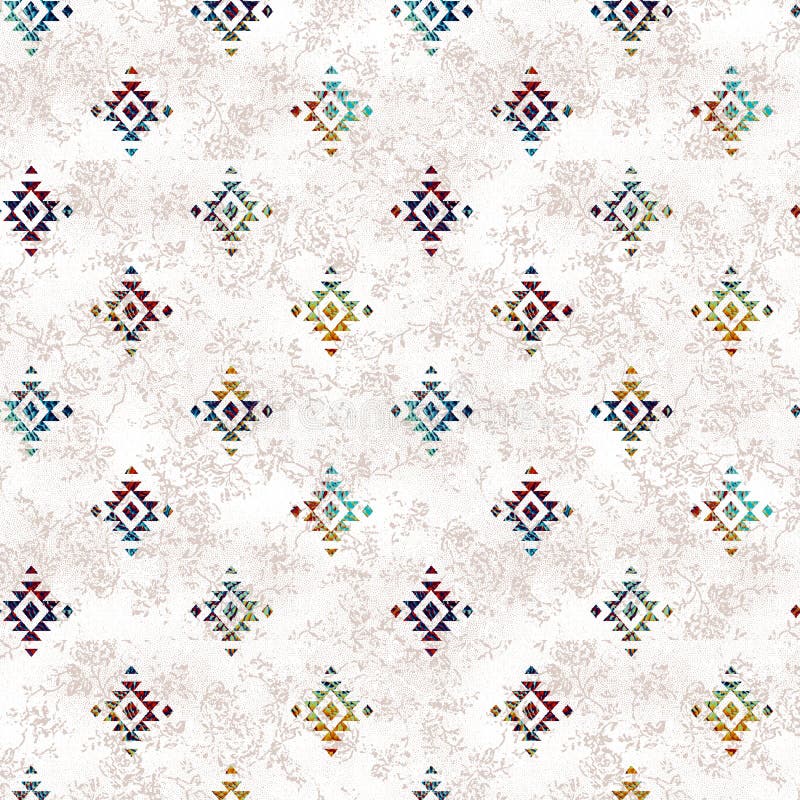 Geometric Motifs on Abstract Background Stock Illustration ...