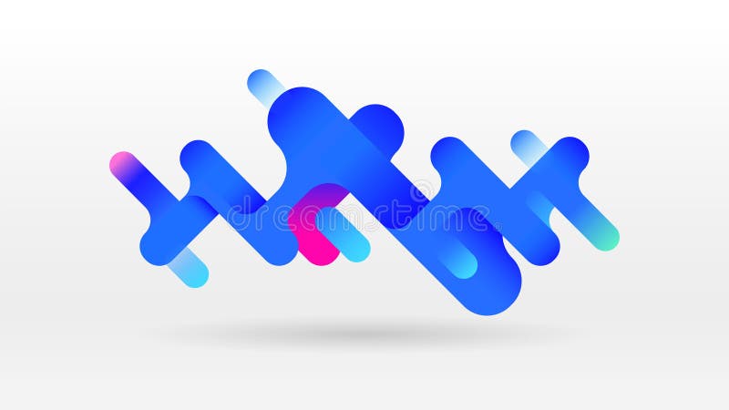 Geometric Motion Blue Sound Wave Abstract Vector Fun Element Background ...