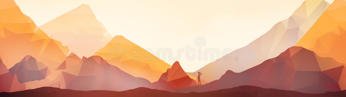 Geometric Mountain Sunset Background Stock Illustrations – 9,601 ...
