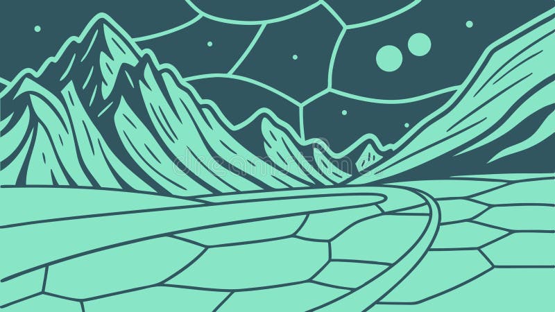 Geometric Mountainous Landscape, Low Poly Style Vector Art, Vector ...