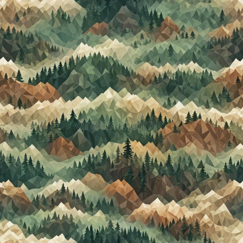Geometric Mountainscape stock illustration. Illustration of landscapes ...