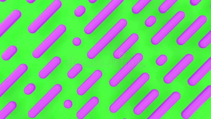 Geometric Moving Pink Shapes, Abstract Green Background in Minimalism ...