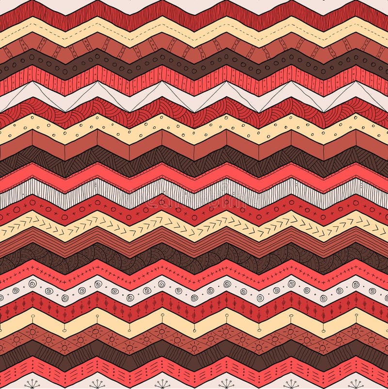 Geometric Multicolor Chevron or Zig Zag, Seamless Tribal Pattern Stock ... Geometric Multicolor Chevron or Zig Zag, Seamless Tribal Pattern Stock ...