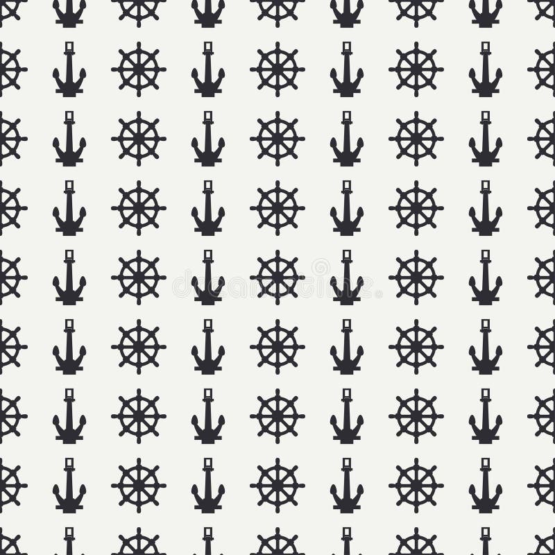 Geometric Nautical Seamless Background Pattern with Mariners Compass ...