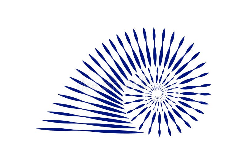 Geometric Nautilus Shell Symbol Logo Stock Vector - Illustration of ...