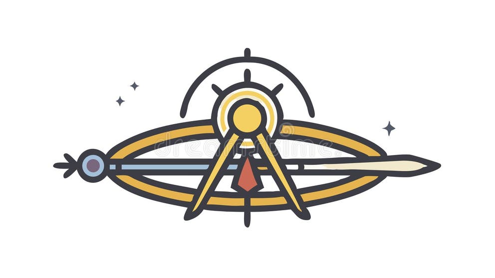 Geometric Navigation Tool: Precision Future Path, Vector Design ...