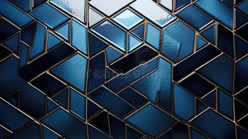 Geometric Navy Blue Textures Stock Illustration - Illustration of ...