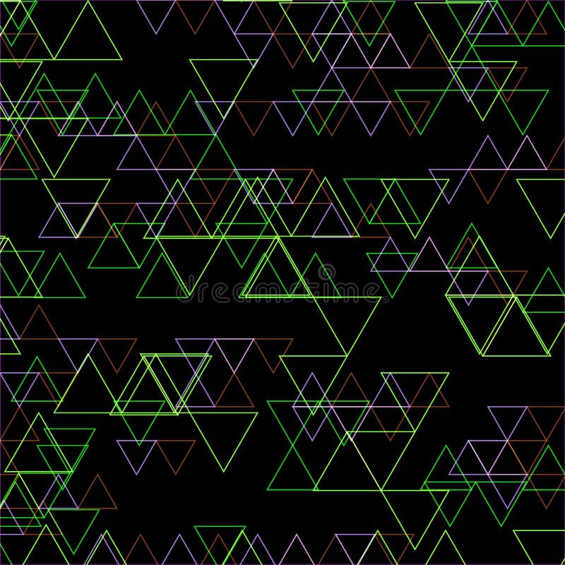 Geometric Neon Design. Color Triangles. Abstract Vector Background ...