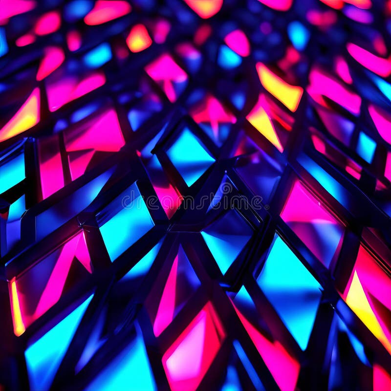 Geometric Neon Pattern Bold and Eye Catching Design Using Geometric ...