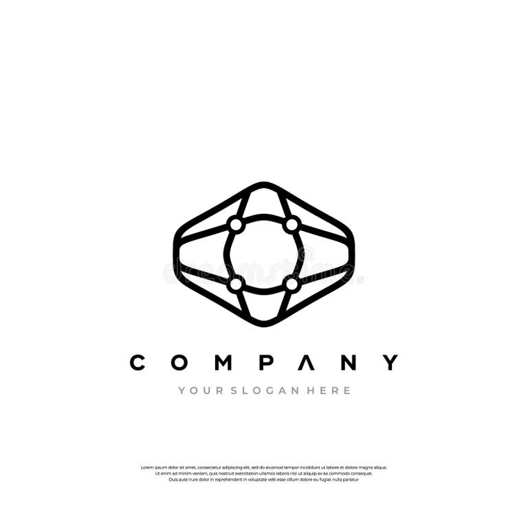 Geometric Network Emblem Logo Stock Vector - Illustration of typography ...