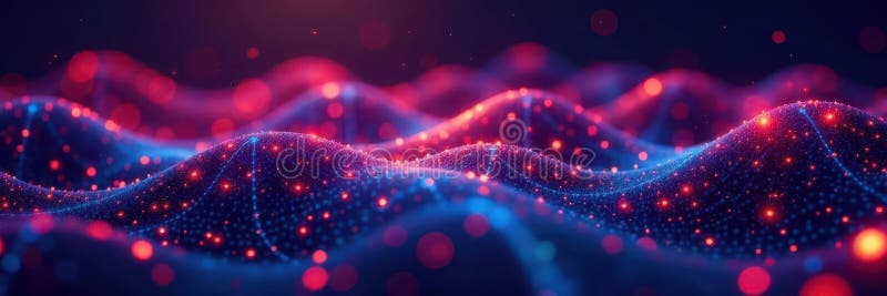 Geometric Network, Flowing Lines, Digital Interface Elements, Web ...