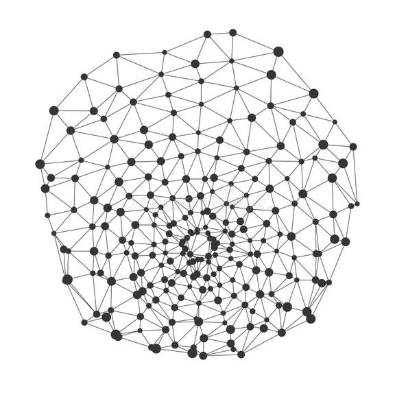 Geometric Network Mesh with Connected Dots Stock Illustration ...