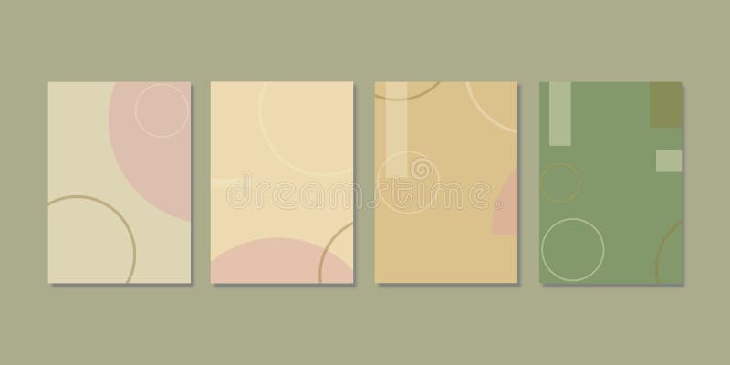 Geometric Neutral Organic Modern Poster Background. Stock Illustration ...