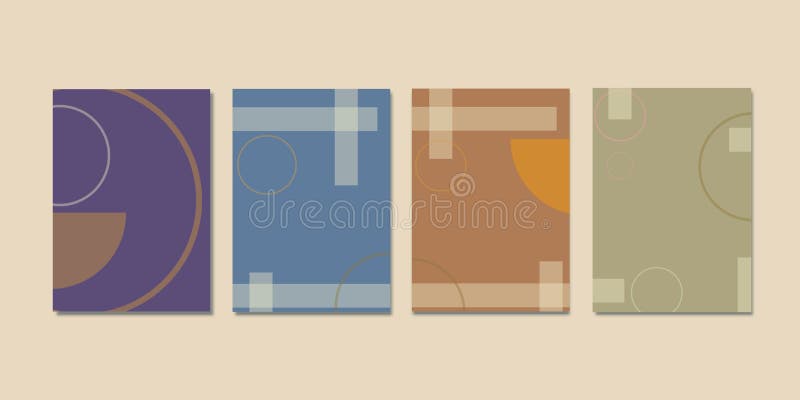 Geometric Neutral Organic Modern Poster Background. Stock Illustration ...