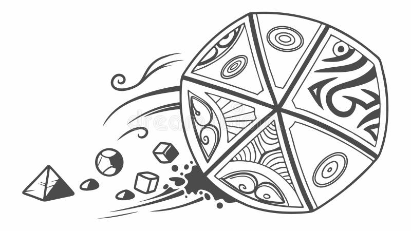 Geometric Object Cracking Open with Pieces, Vector Design Generative AI ...