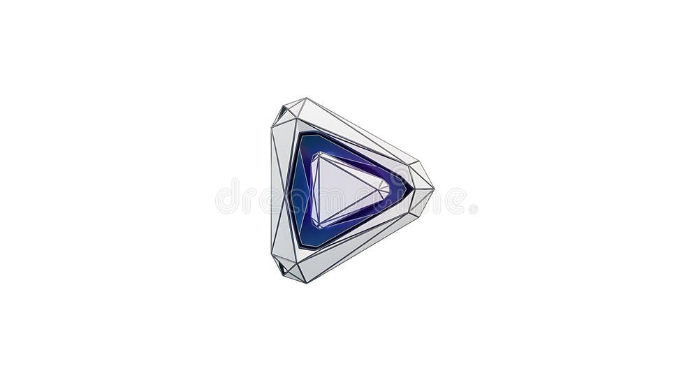 Translucent Triangular Glass Object Stock Illustrations – 80 ...