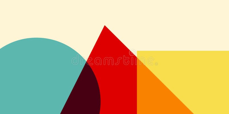 Geometric Objects, Layers with Riso Print Effect - Graphic Element for ...