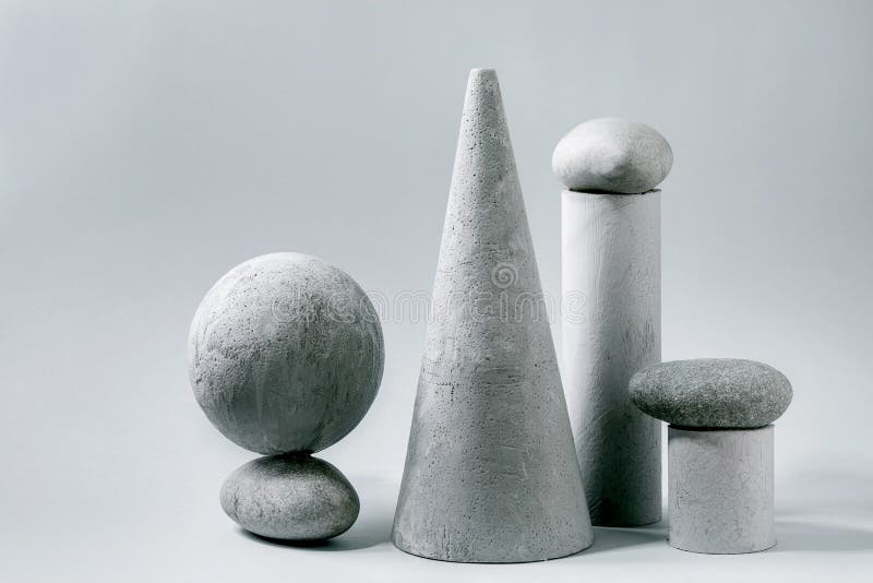 Geometric Objects and Stones Stock Photo - Image of geometric, concept ...