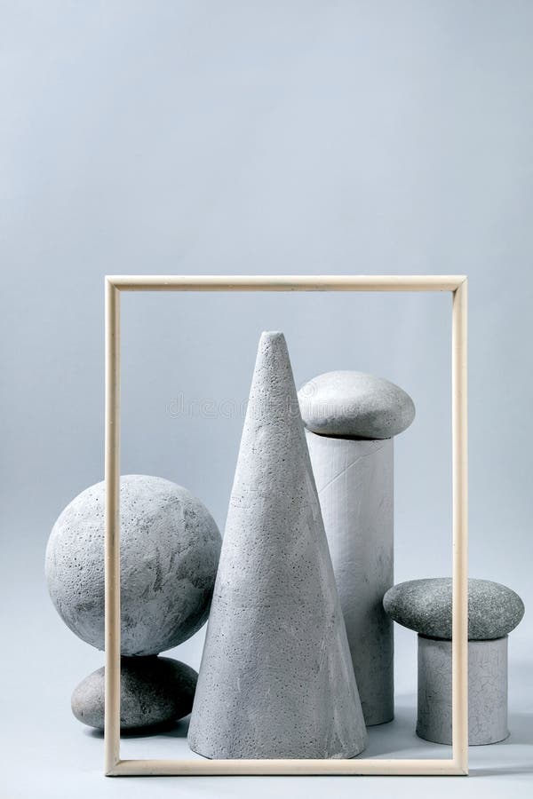 Geometric Objects and Stones Stock Photo - Image of geometric, concept ...