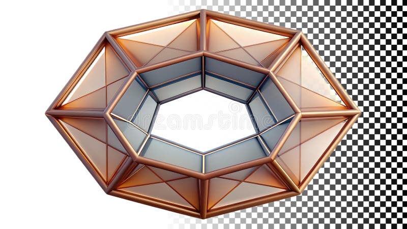 Geometric Octagon Frame Gold, Modern Border, Abstract Shape, Decorative ...