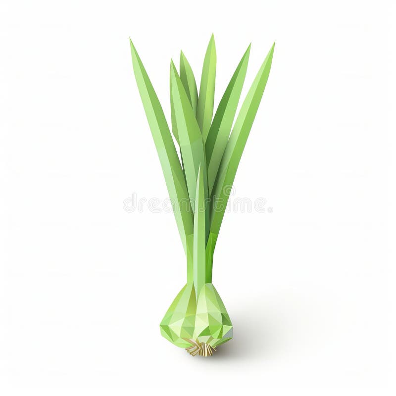 Geometric Onion Design: a Unique Blend of Light Green and Low Poly ...