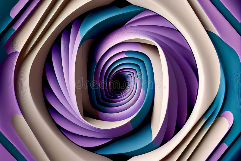 Geometric Optical Illusion, Ai Illustration Stock Illustration ...