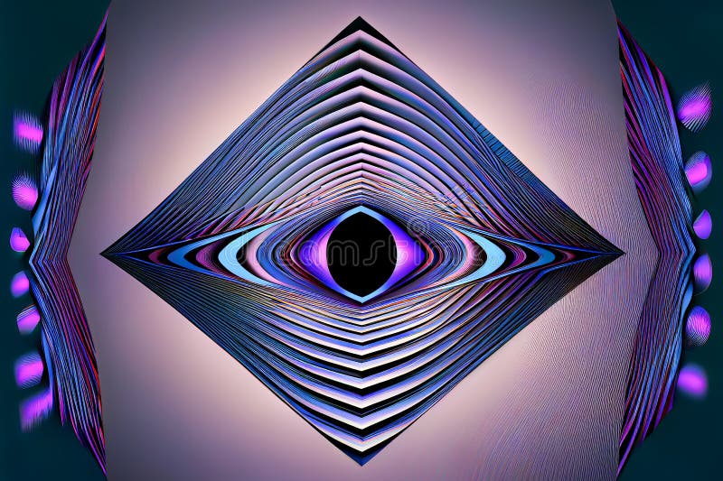 Geometric Optical Illusion, Ai Illustration Stock Illustration ...