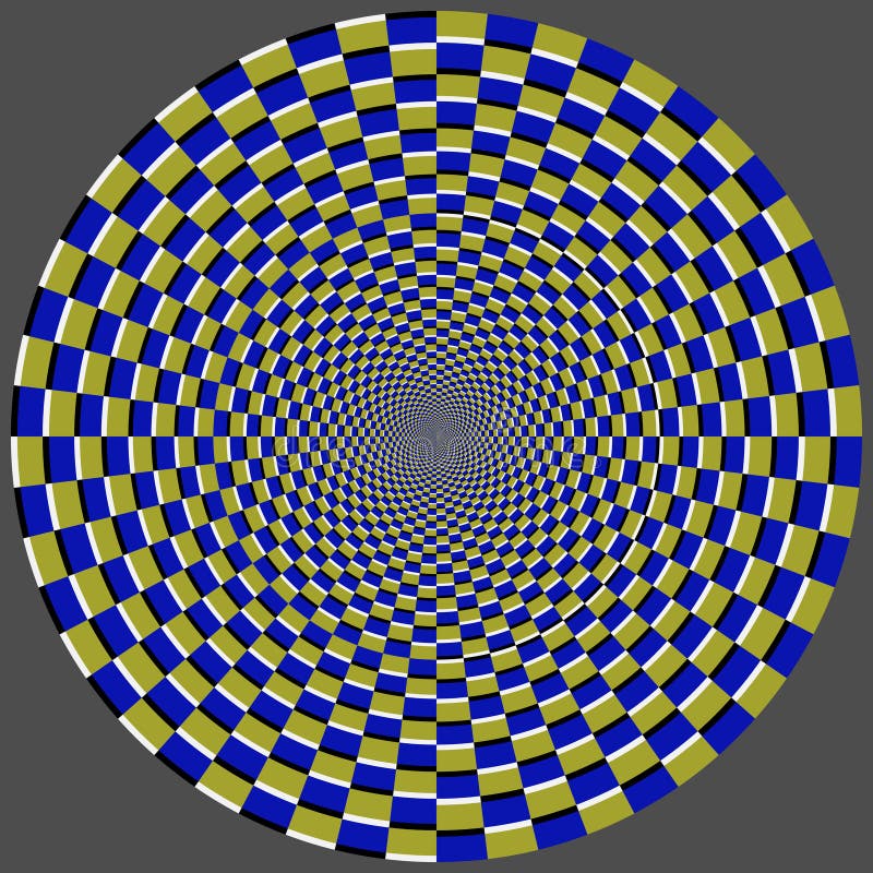 Geometric Optical Illusion. White and Black Circle Pattern Stock Vector ...