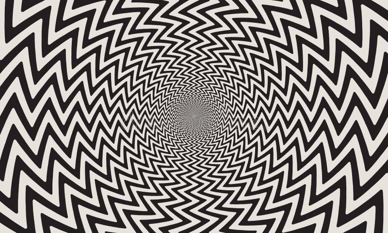 Psychedelic Optical Illusion. Abstract Vector Distorted Background with ...
