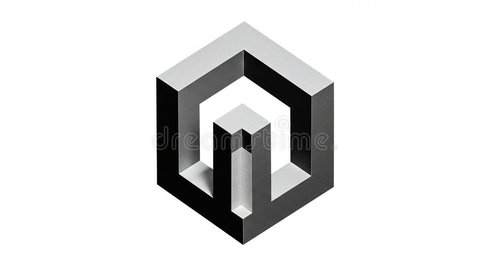 Geometric Optical Illusion Featuring an Impossible Hexagonal Structure ...