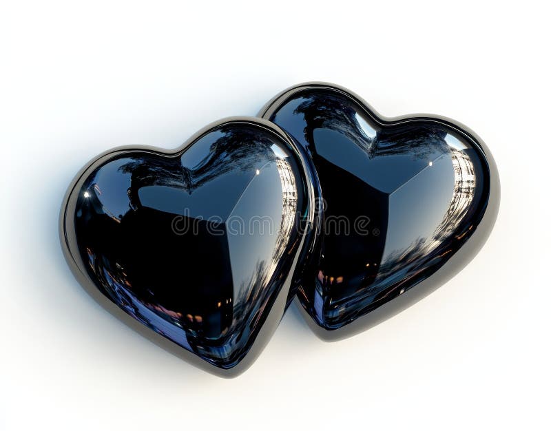 Geometric Optical Illusion of Nested Hearts in Monochrome, Representing ...