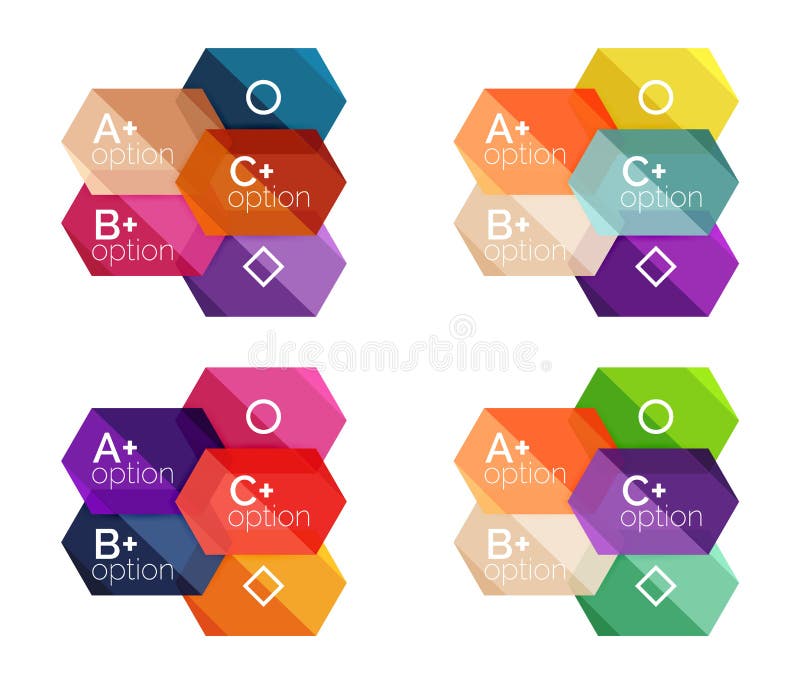 Geometric Option Infographic Templates Stock Vector - Illustration of ...